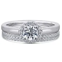 Platinum Bridal Set | Halo Diamond Bridal Set