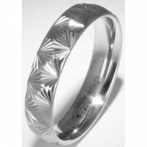 Pattern Fan Design Wedding Rings For Mens - Wedding Bands