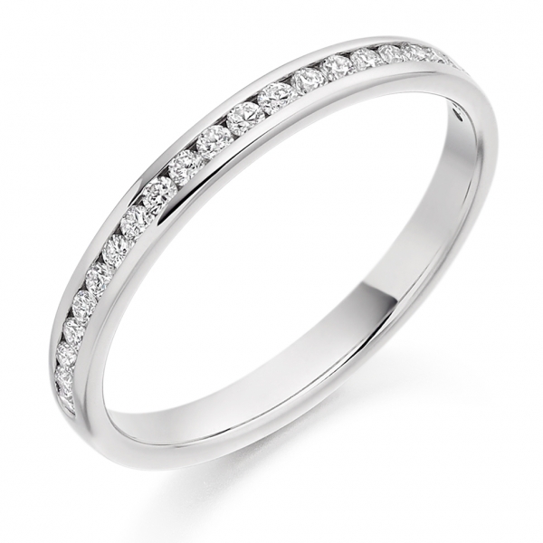 Half Channel Set Eternity Ring | Half Channel Set Eternity Band
